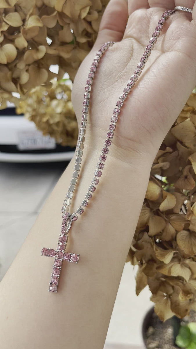 Iced Out Cross Necklace – yourlovelyboutique