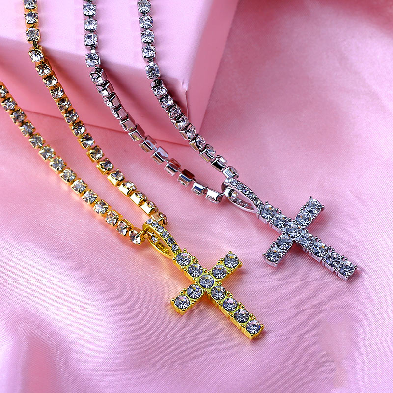 Iced Out Cross Necklace – yourlovelyboutique